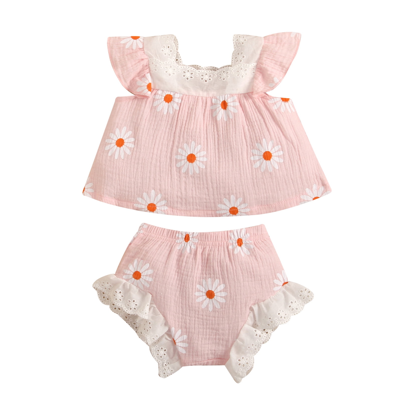 JDEFEG Clothes for Two Year Old Girl Baby Girls Summer Sleeveless Lace ...