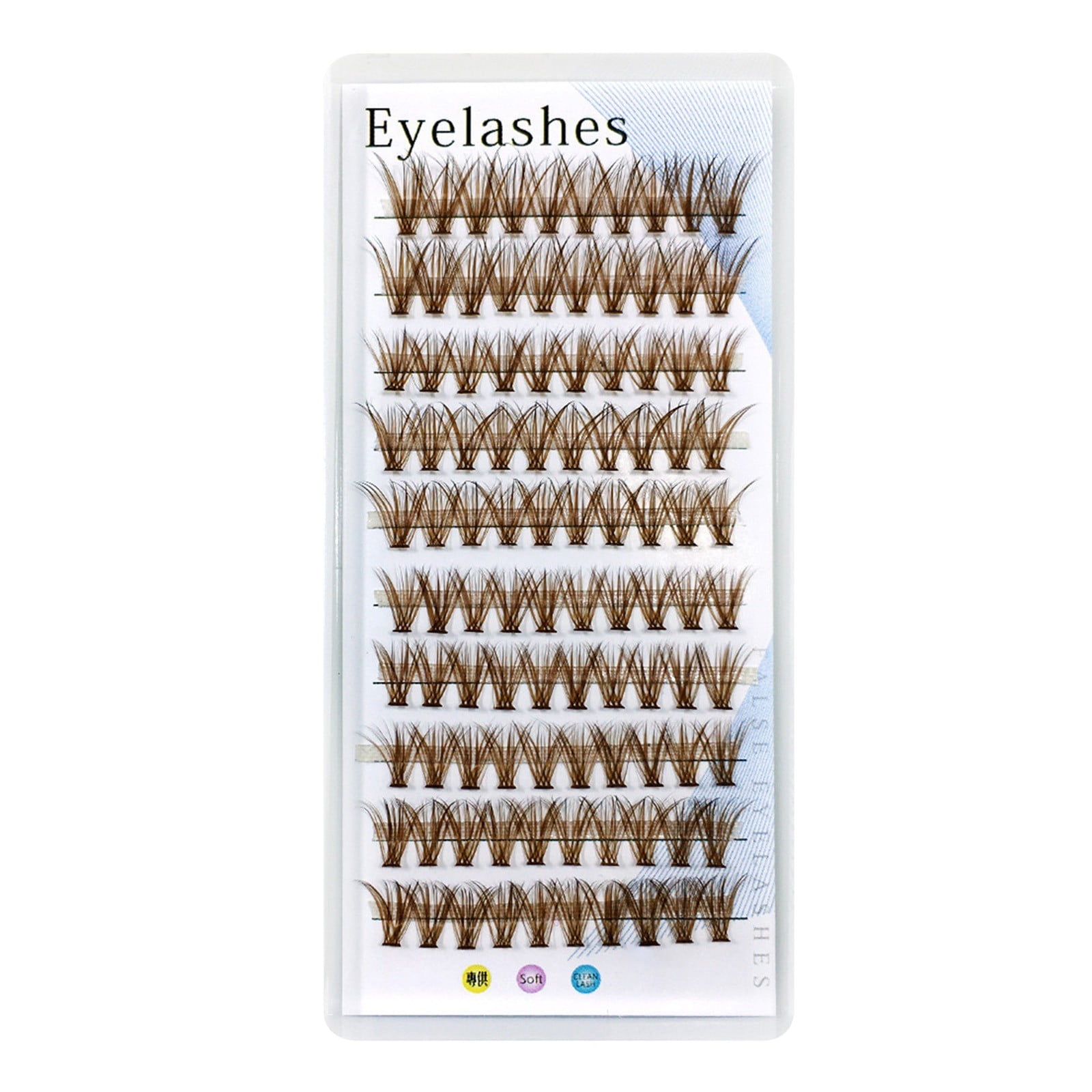 JDEFEG Colored Eyelash Clusters Curly Eyelashes Pink Blue Colors ...