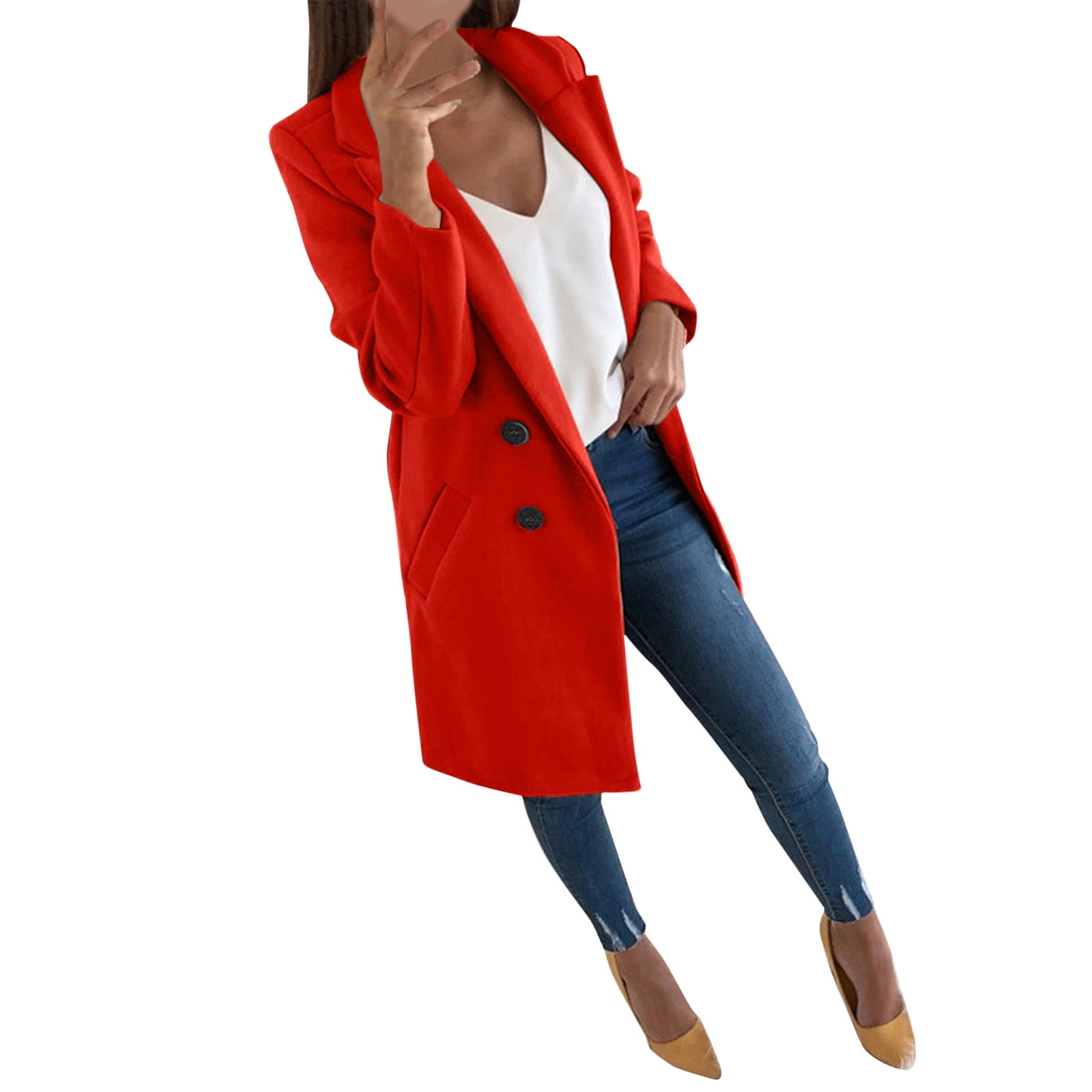 JDEFEG Cute Fall Jackets for Women Women Soft Coat Long Sleeve Hairy ...