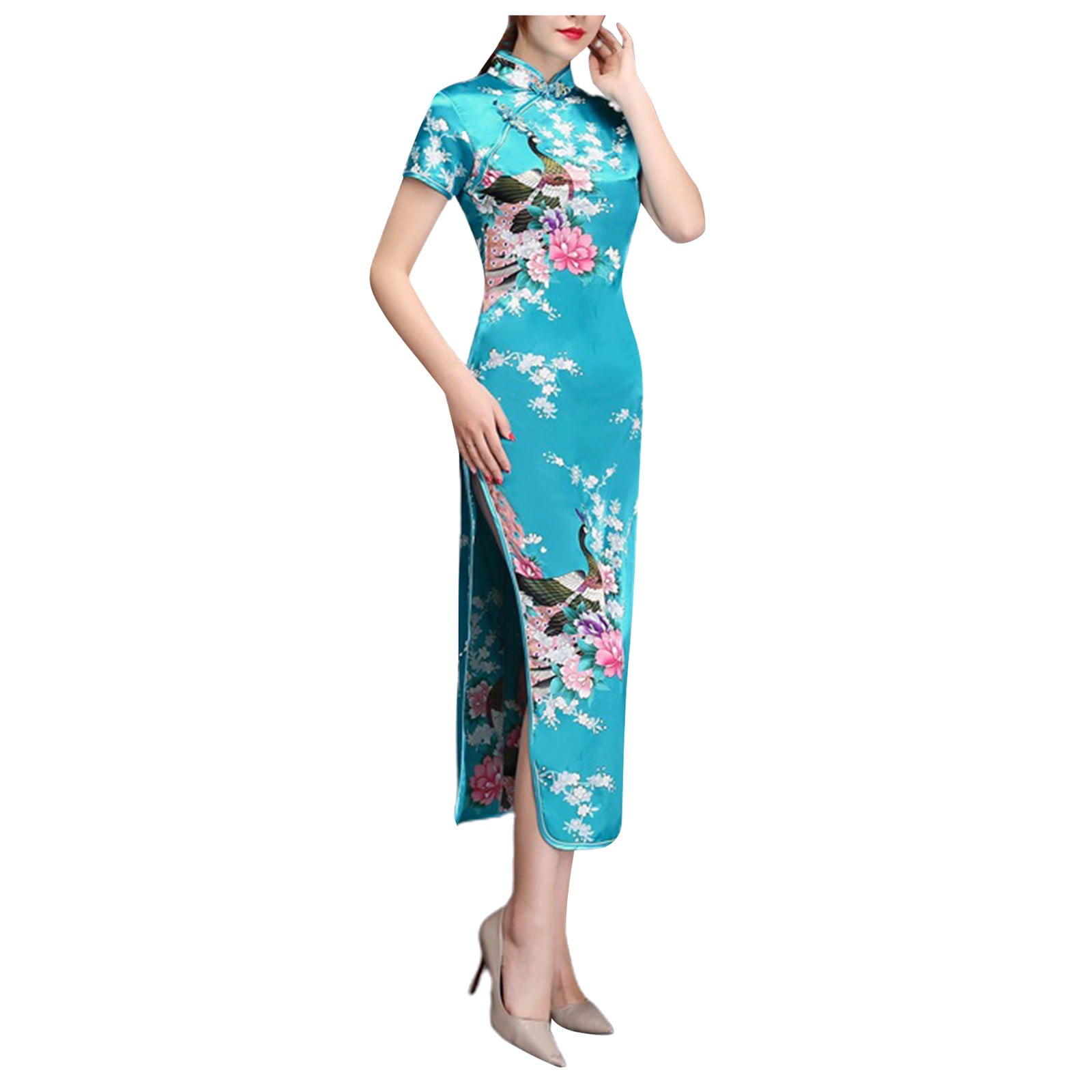 JDEFEG Dresses for Women Classic Women Retro Elegant Catwalk ...