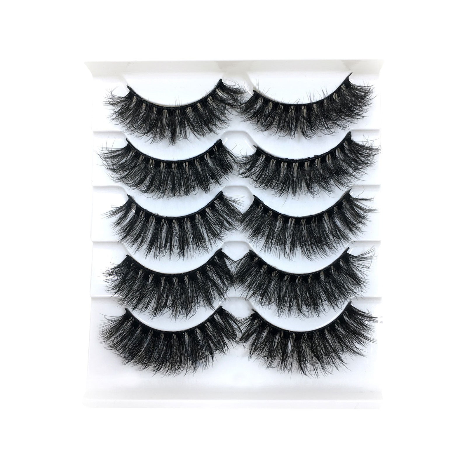JDEFEG False Eyelashes Lashes Pack 10 Pairs 8D Dramatic False Eyelashes Wispy Eye Style Volume ...