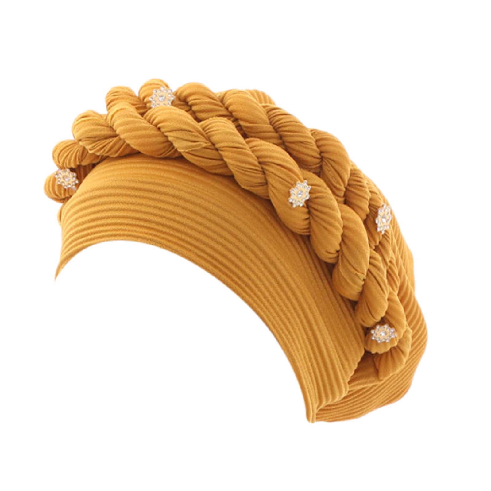 JDEFEG Hiking Hat Kids Fashion Women Beading Braid Hat Ruffle Cancer ...