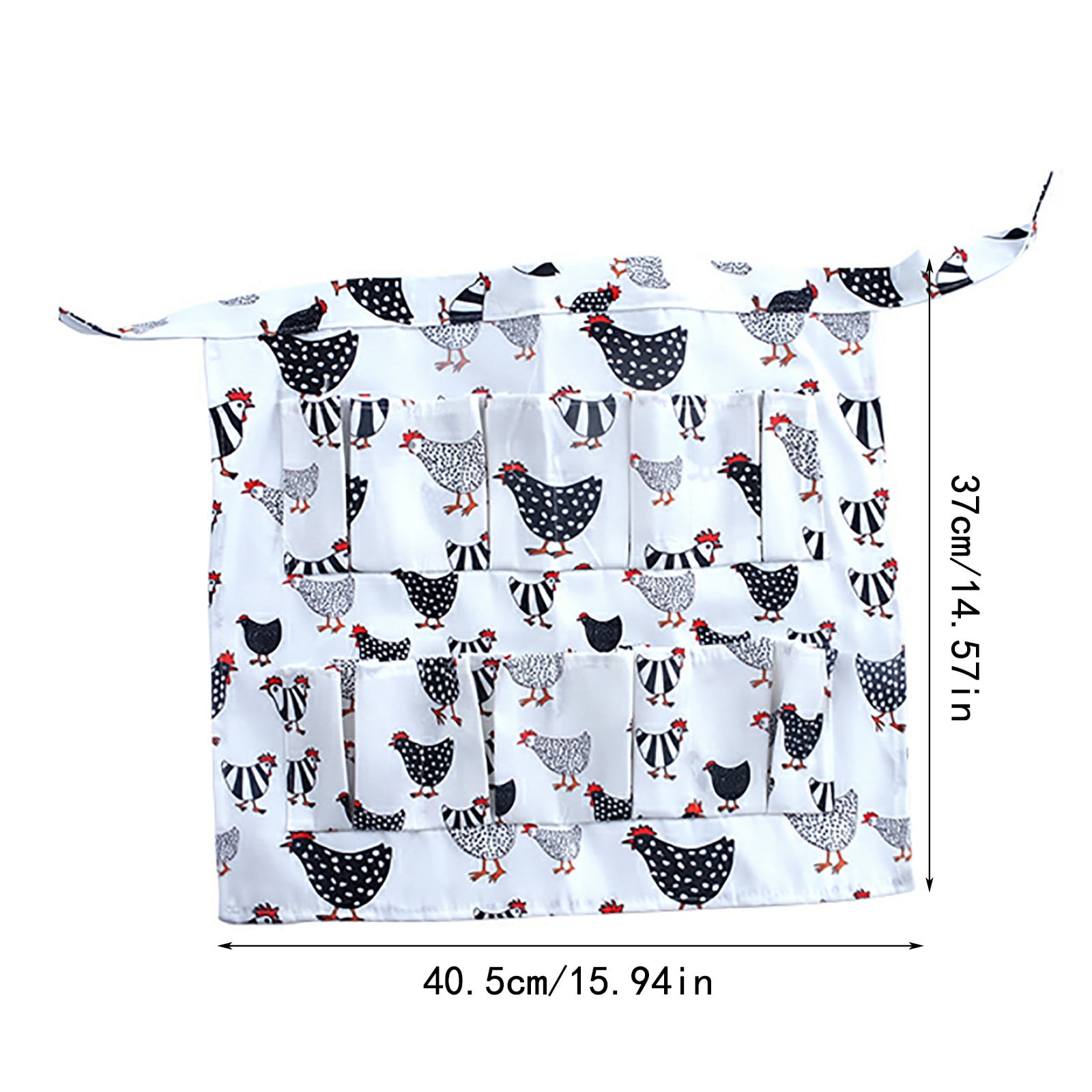 JDEFEG Kitchen Smocks for Women with Pockets Chicken Eggs Apron with ...