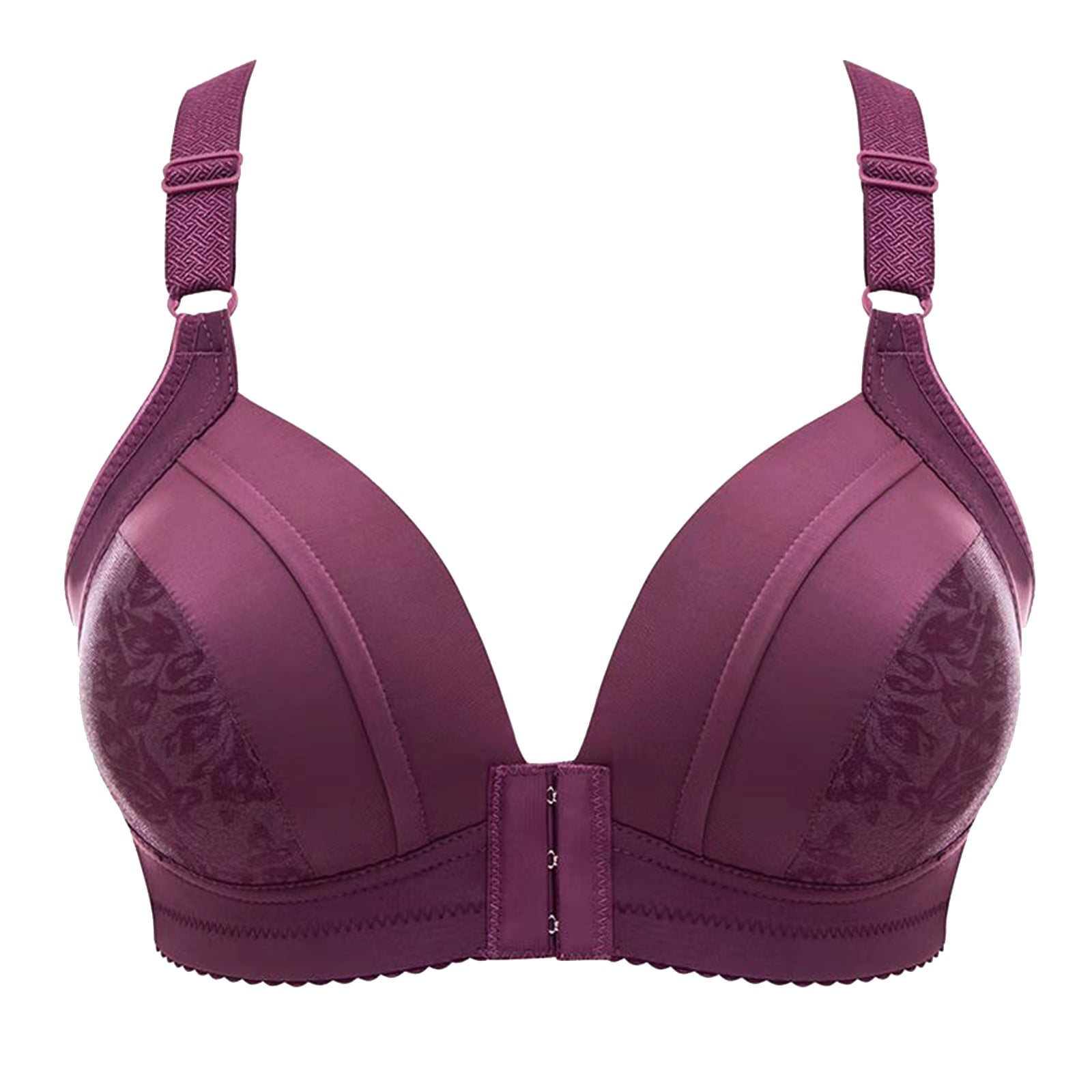 JDEFEG Push Up Bras Women Front Button Compression Sports Bra Front ...