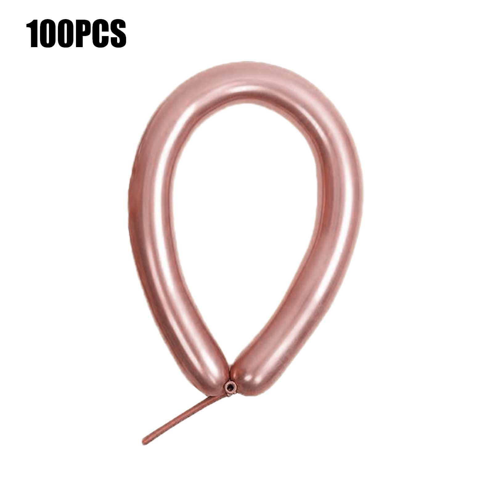 JDEFEG Rose 260 Balloons 260 Long Balloons Kit with Pump Shiny Latex ...