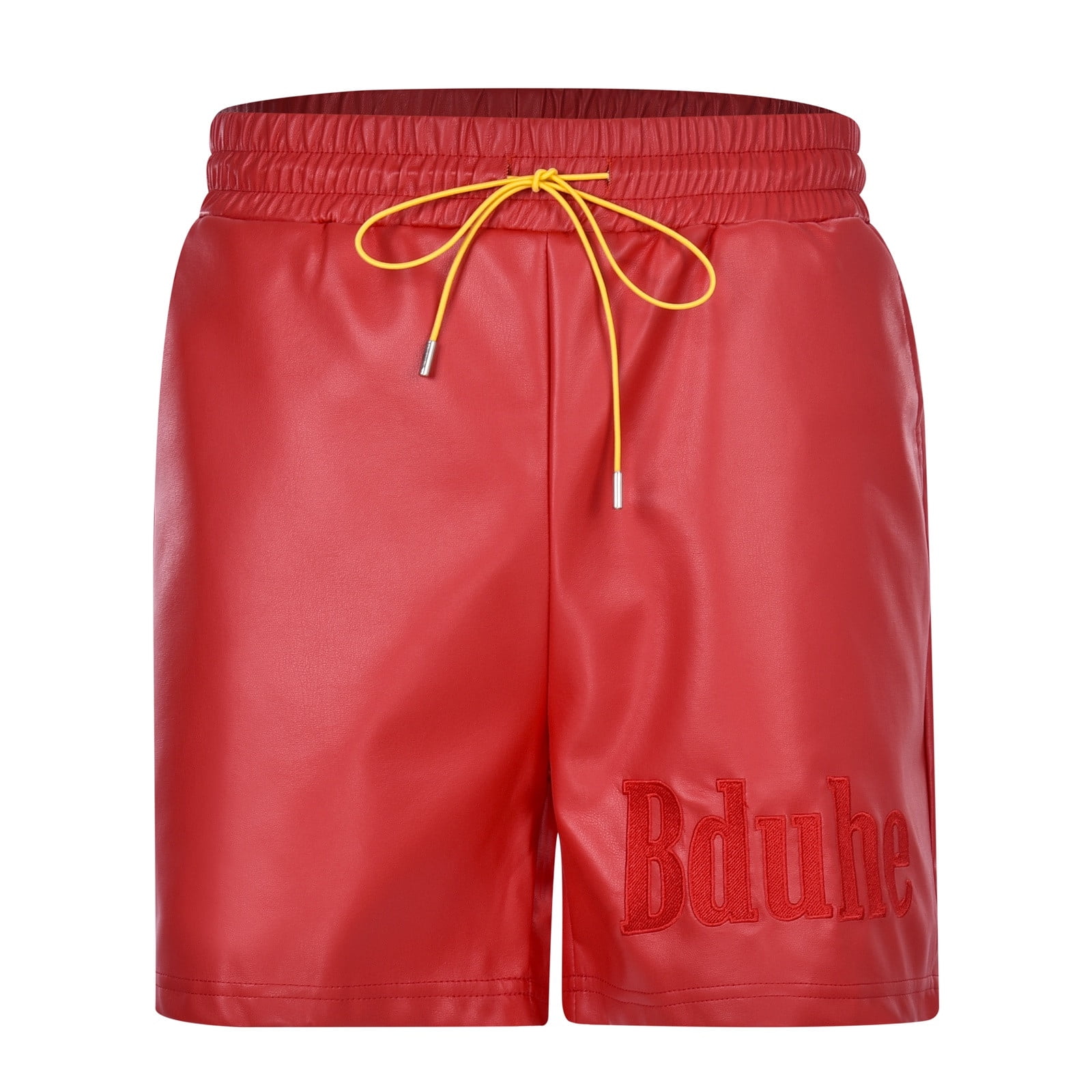 JDEFEG Shorts for Men Fashion Leather Trousers Sweatpants Workout ...