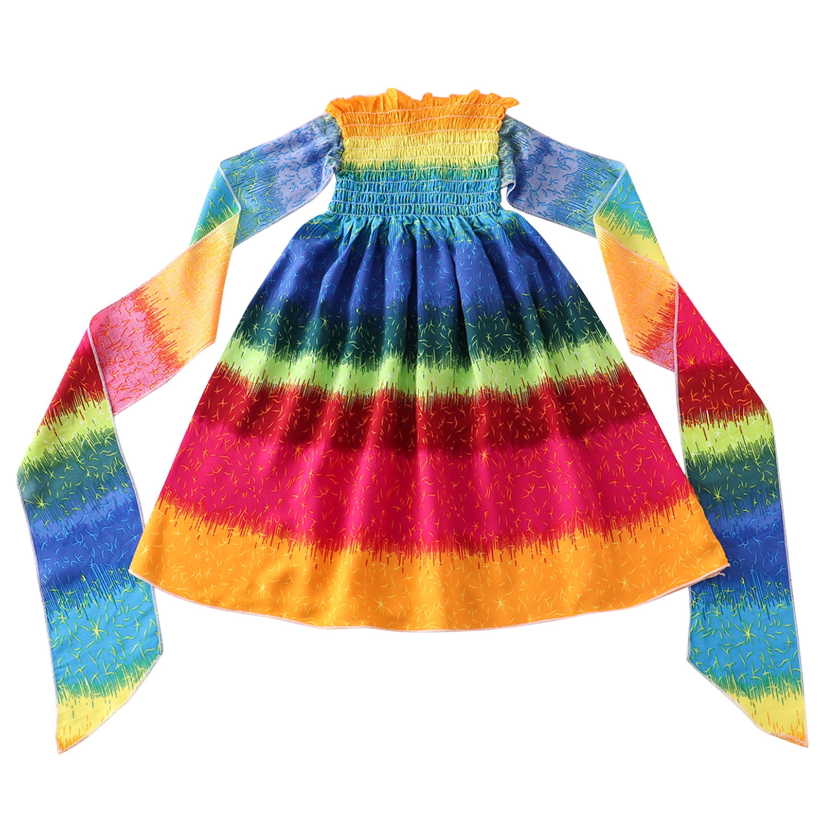 JDEFEG Sleeveless Party Dress Toddler Kids Girls Floral Bohemian ...