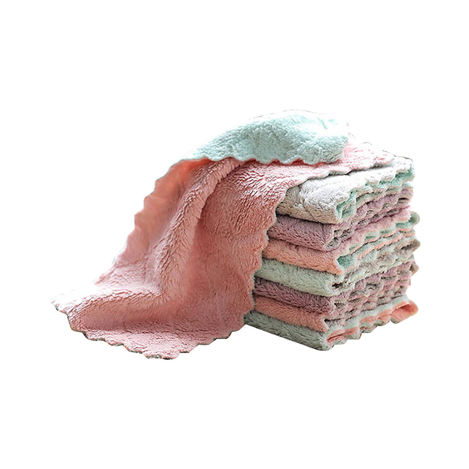 JDEFEG Stainless Rag Microfiber Cleaning Dishcloths Dish Cloths Towels ...