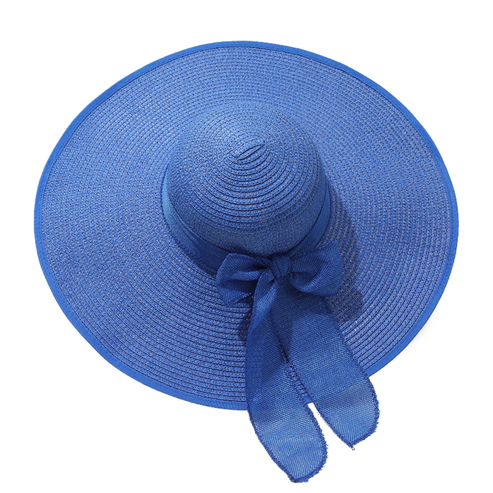 JDEFEG Straw Hats for Women Wide Brim Straw Ponytail Summer Beach Hat ...