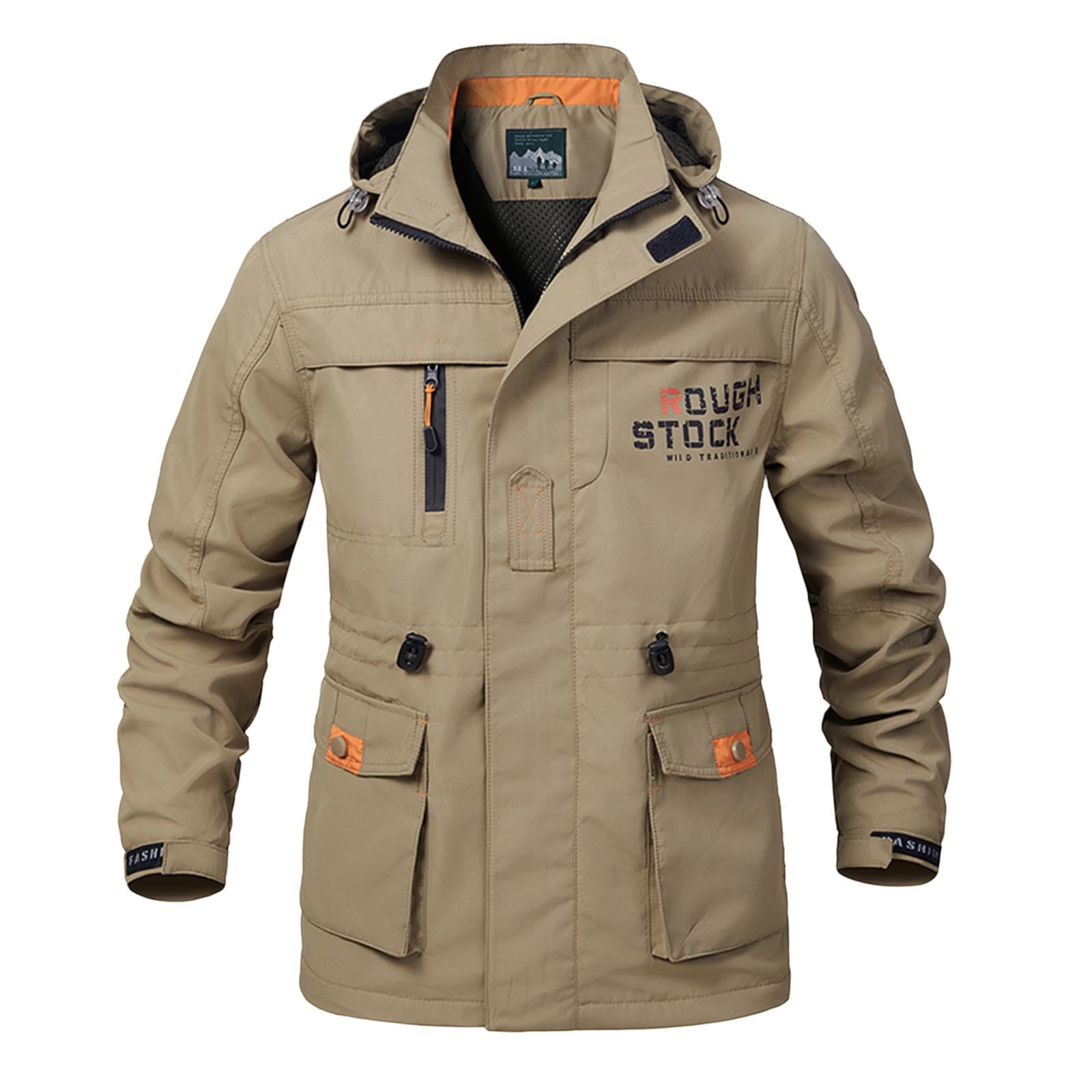 JDEFEG Surplus Paratrooper Winter Jacket Male Casual Solid Outdoor ...