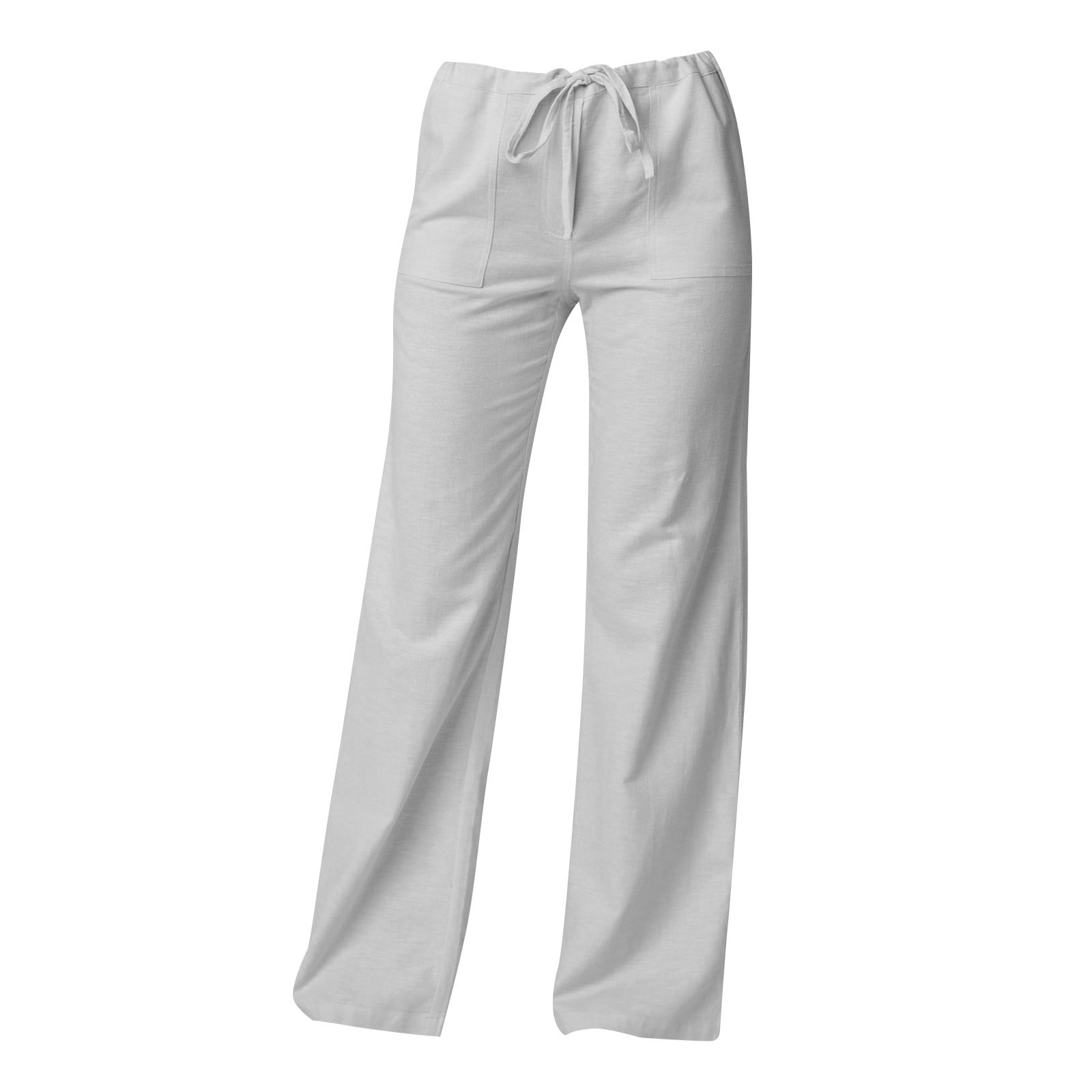 Jdefeg Sweatpants For Women Tall Solid Color Loose Cotton And Straight