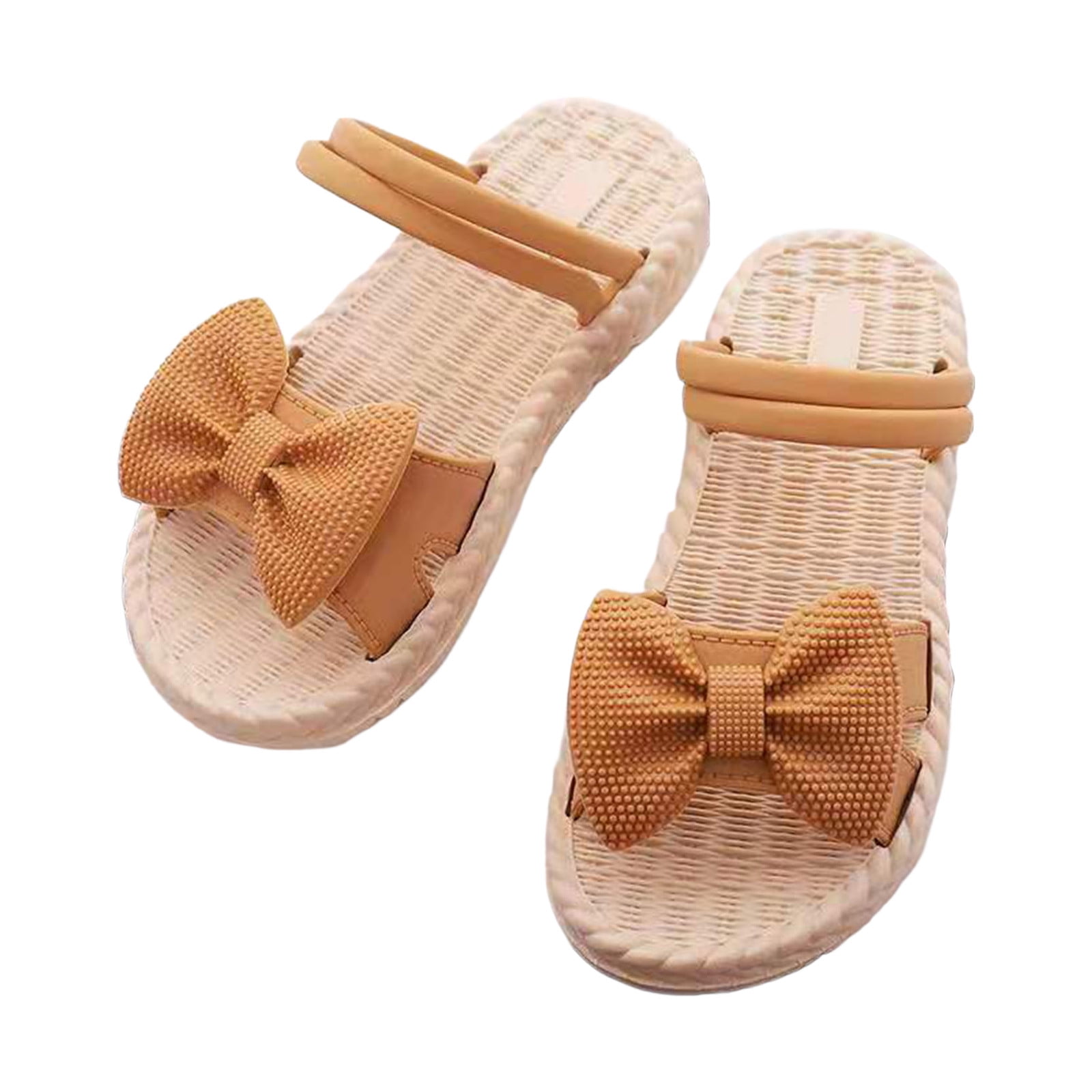 JDEFEG Toddler Kids Girls Soild Bowknot Princress Shoes Summer Soft ...