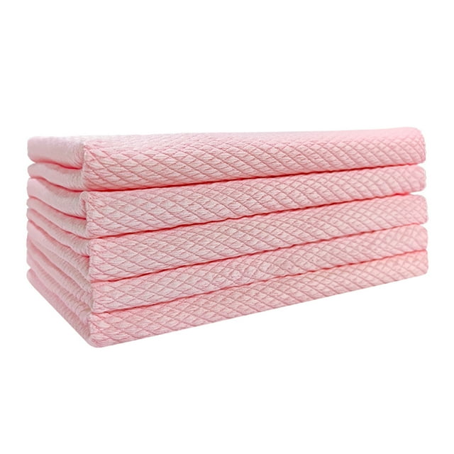 JDEFEG Thick Pack Kitchen Dish Towels, Super Absorbent Coral Velvet ...