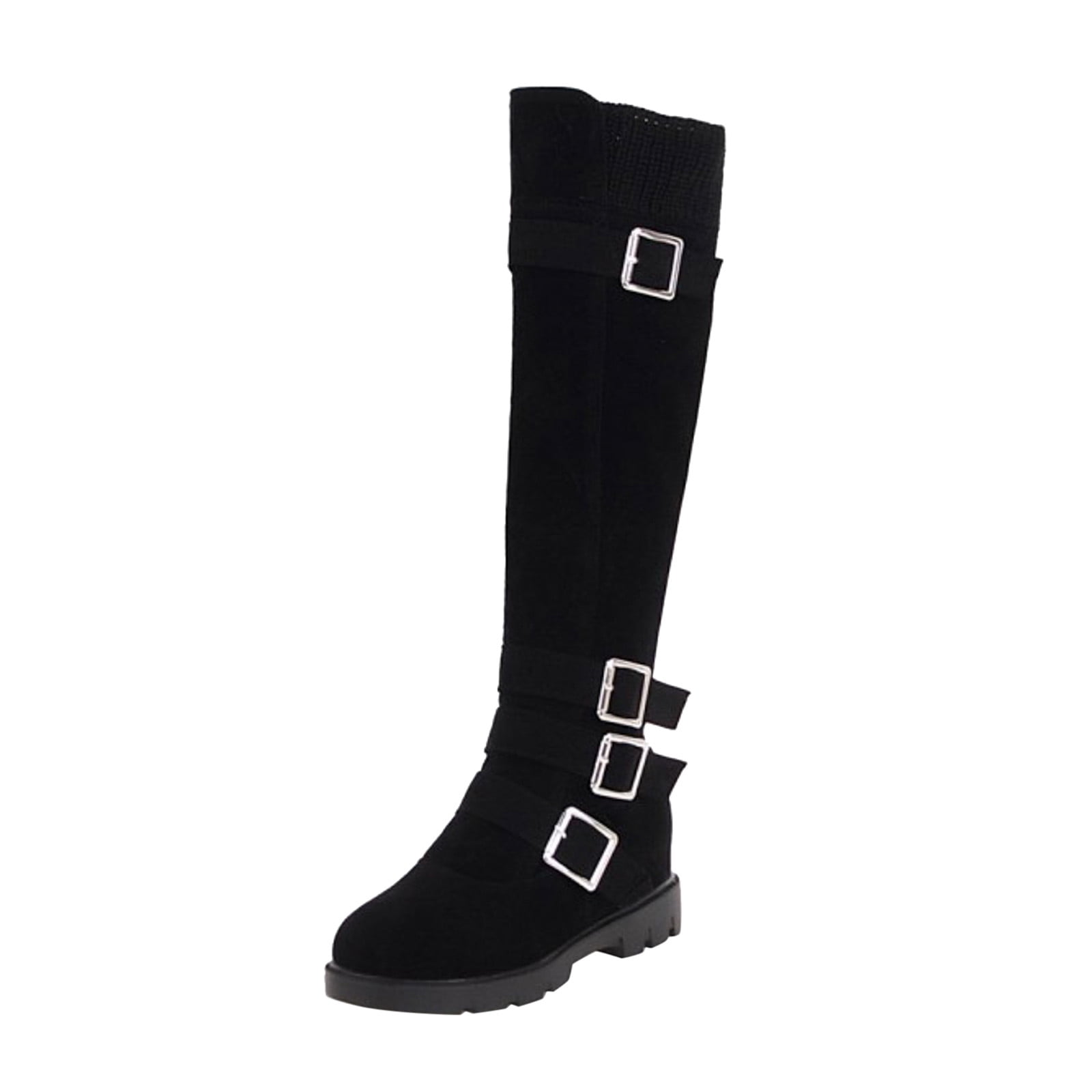 JDEFEG Vintage Womens Platform Boots Heels Fashion Retro Thigh High ...