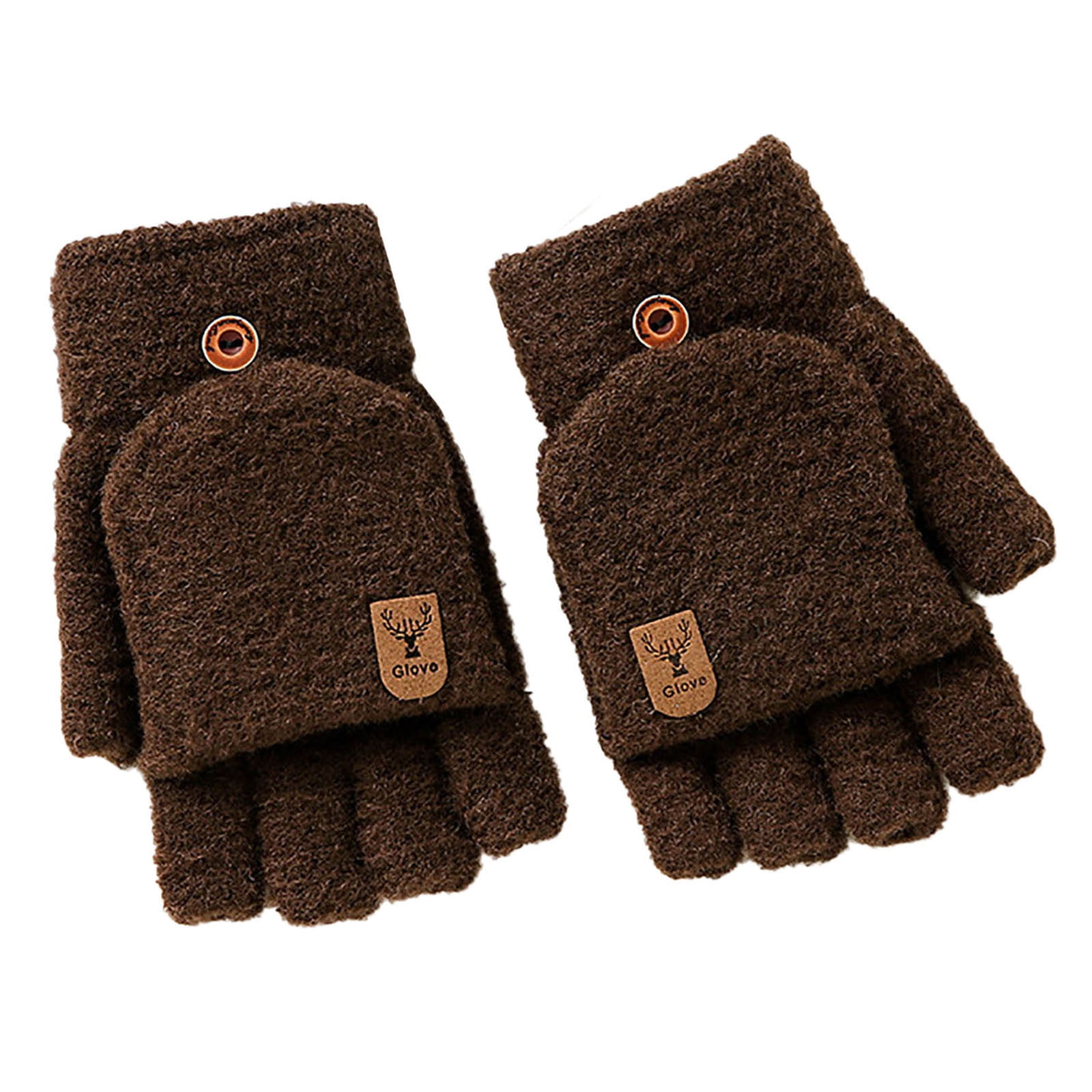 JDEFEG Winter Gloves Scarf Set Gloves Mittens Winter Knitted Fingerless ...