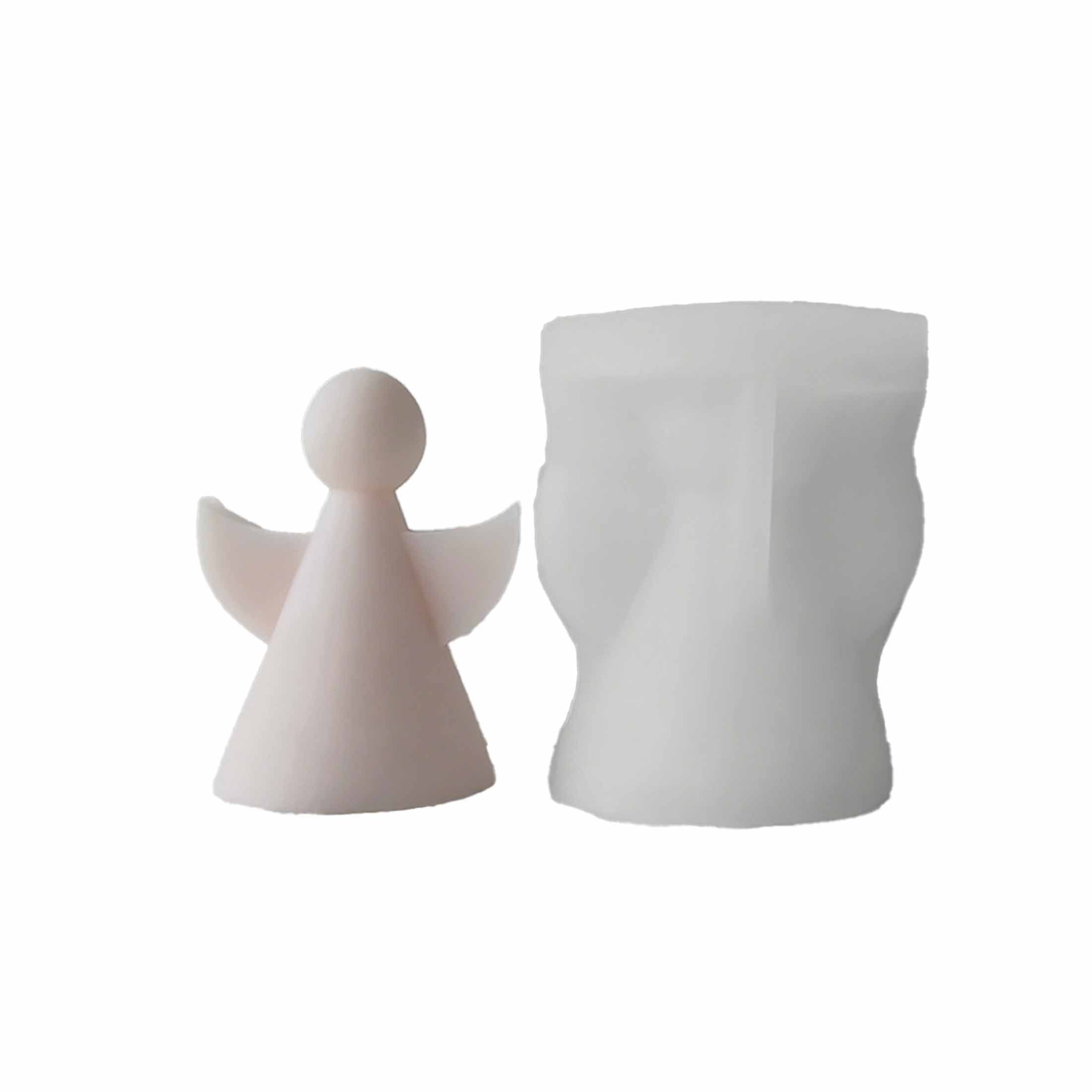 JDH 2PCS 3D Little Angels Shape Candle Silicone Molds DIY Craft Molds ...