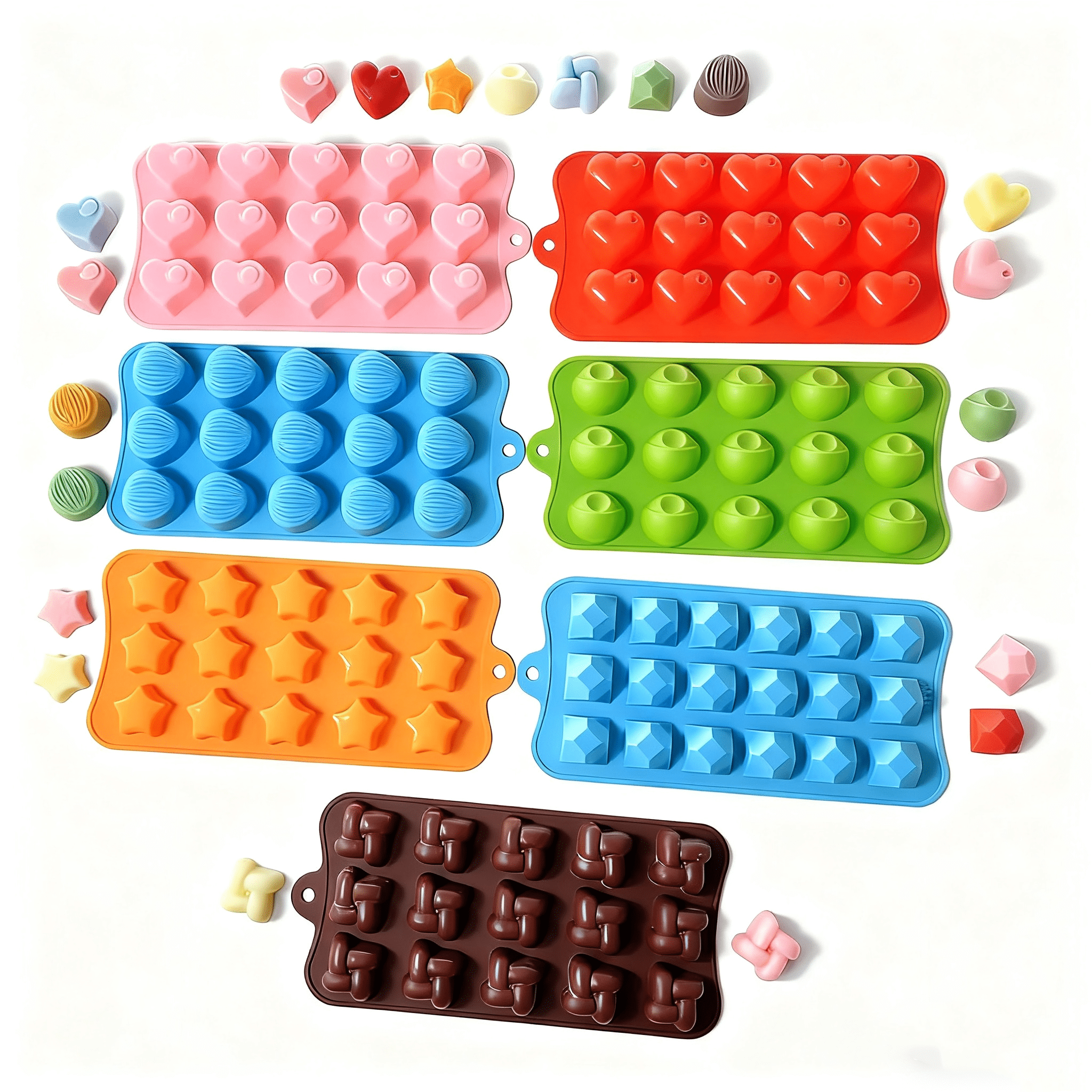 JDH Silicone Chocolate Biscuit Candy Silicone Mold Easy to Demold Food ...