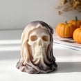 JDH Silicone Veiled Skull Silicone Candle Mold, 3D Gothic Draped Cloth ...