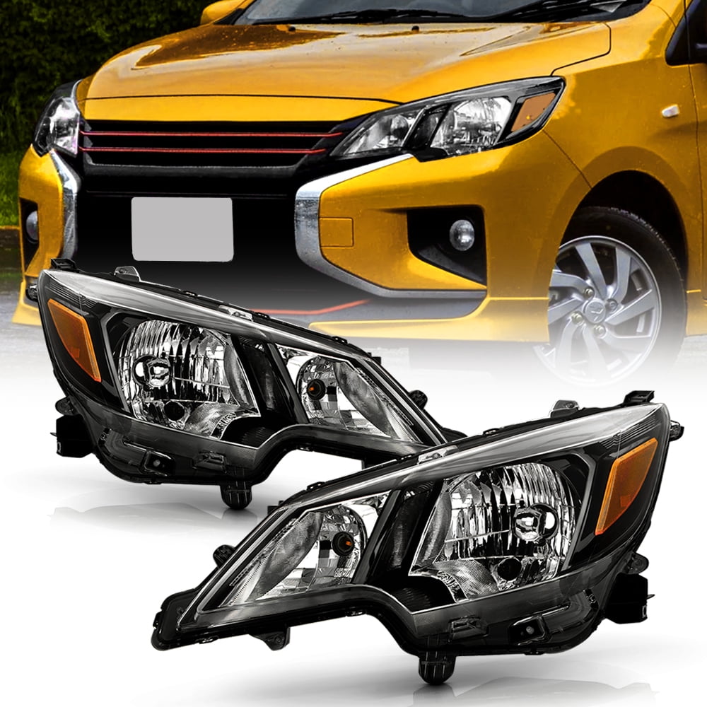 JDM BLACK For 2021-2024 Mitsubishi Mirage / G4 Headlights Halogen Left ...
