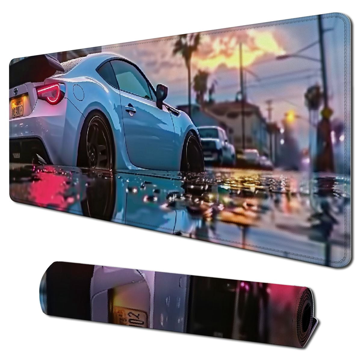 JDM Car BRZ Sunset Large Non-Slip Rubber Base Desk Mat Laptop Computer ...