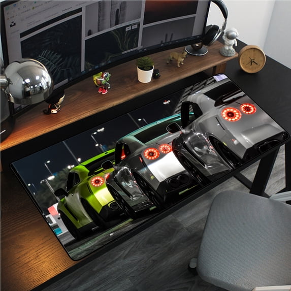 JDM Car GTR Gaming Mousepad, Race Car Desktop Accessories Mat, Oversize ...