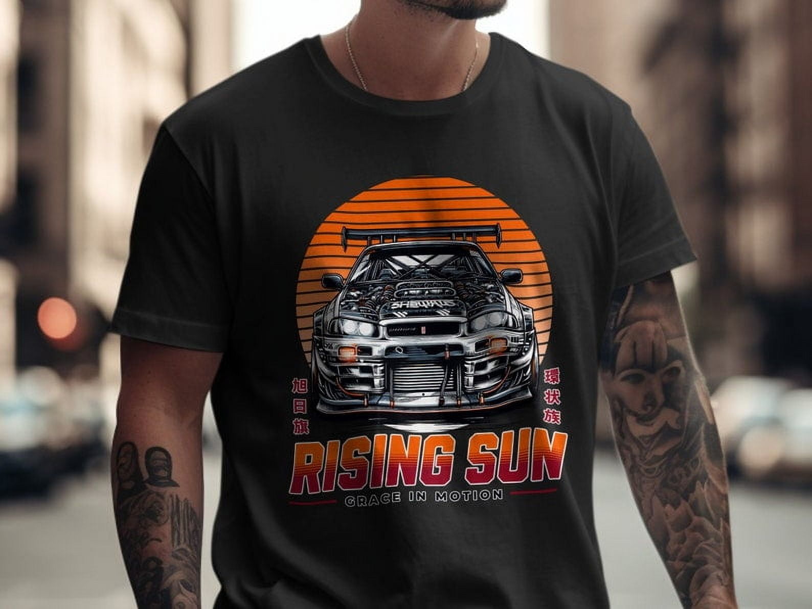JDM Car T-Shirt, Rising Sun , Japanese Car Enthusiast Tee, Unique Car ...