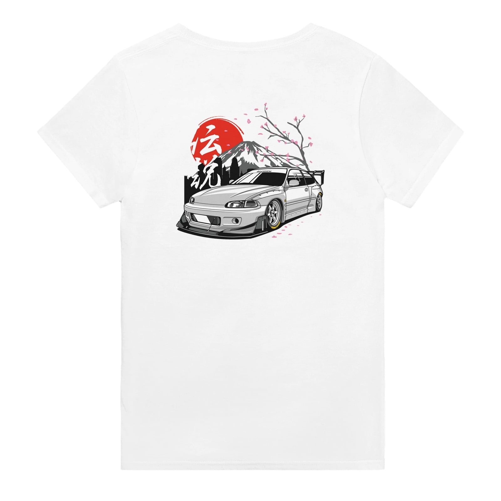 JDM Cherry Blossom Heavyweight Cotton Crewneck T-Shirt for Everyday ...