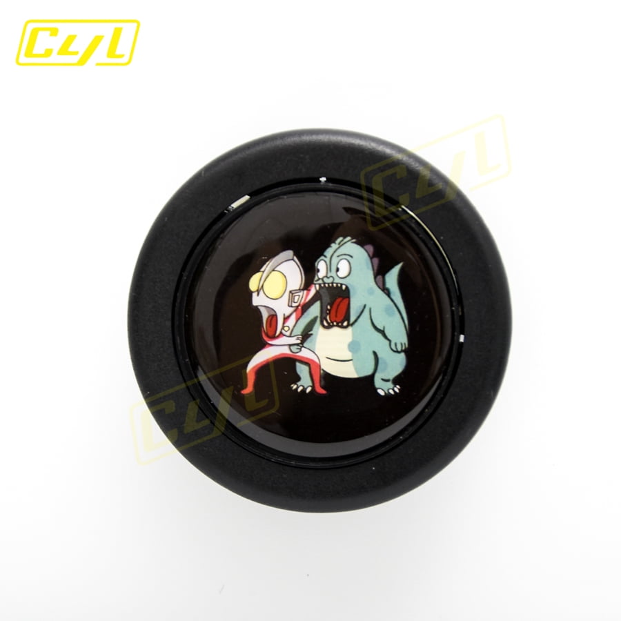JDM Customized Anime Car Drifting Steering Wheel Horn Button Center Cap ...