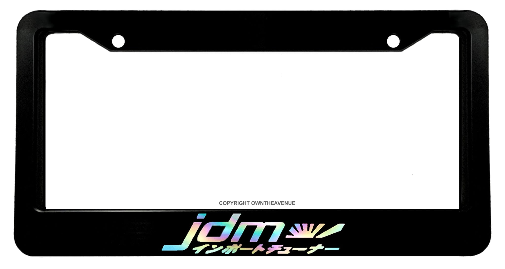 JDM Kanji Japanese Drifting Racing Hologram Oil Slick V01 License Plate ...
