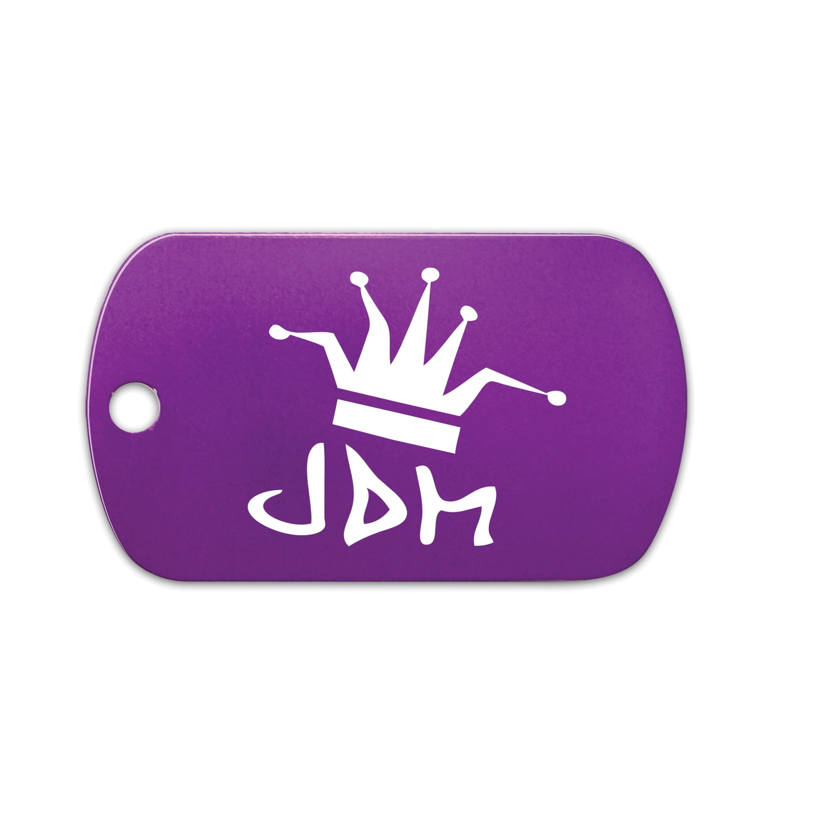 JDM King GI Dog Tag Aluminum Keychain crown type c - Purple - Walmart.com