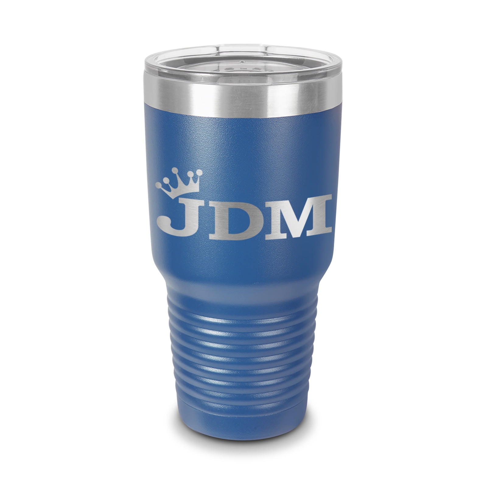 JDM King Tumbler 30 oz - Laser Engraved w/ Clear Lid - Stainless Steel ...