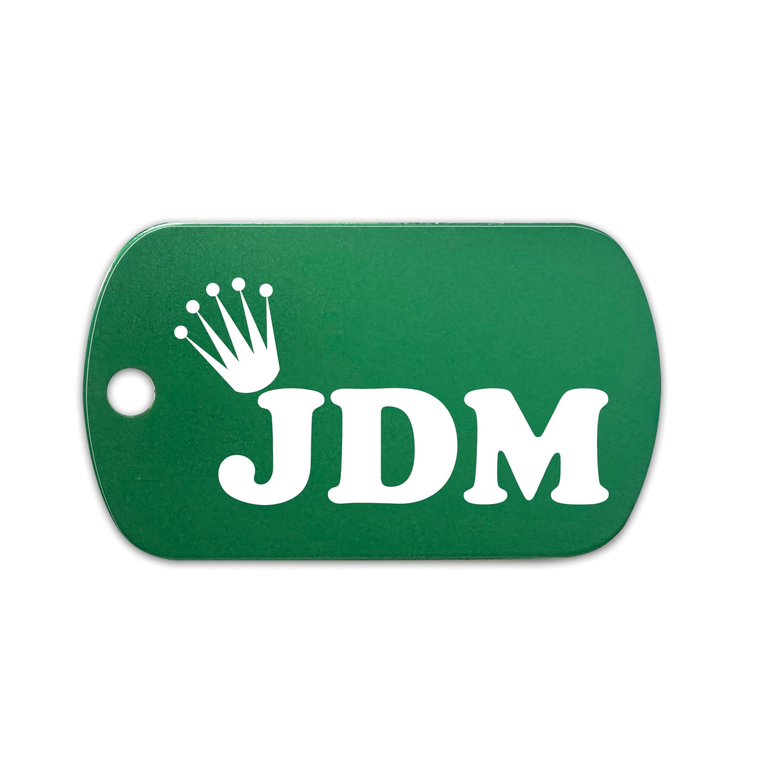 JDM King V3 GI Dog Tag Aluminum Keychain crown type a - Green - Walmart.com