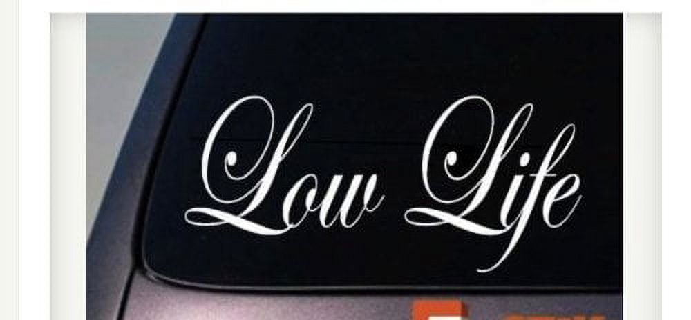 JDM LOW LIFE Sticker Decal lowrider car truck slammed lowered speakers ...