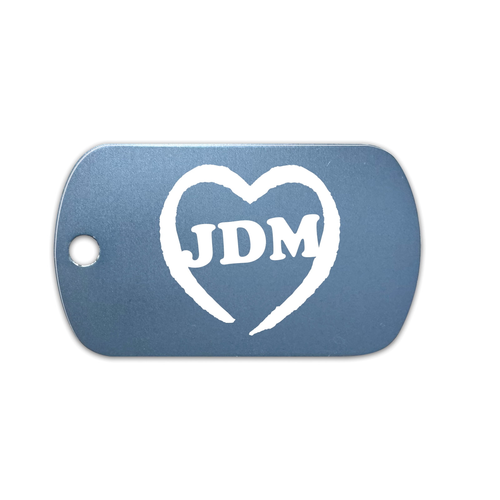 JDM Love GI Dog Tag Aluminum Keychain japanese domestic market - Light Blue - Walmart.com