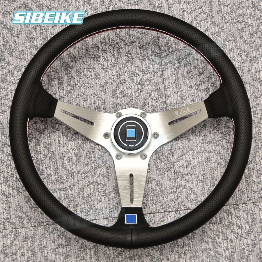JDM Modified Car Universal Leather Steering Wheel 14inch ND Racing ...