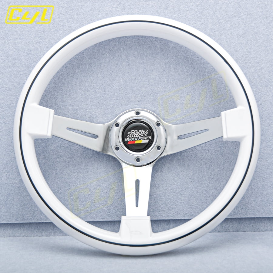 JDM Mugen White Color Steering Wheel Deep Corn Universal 14inch Sports ...