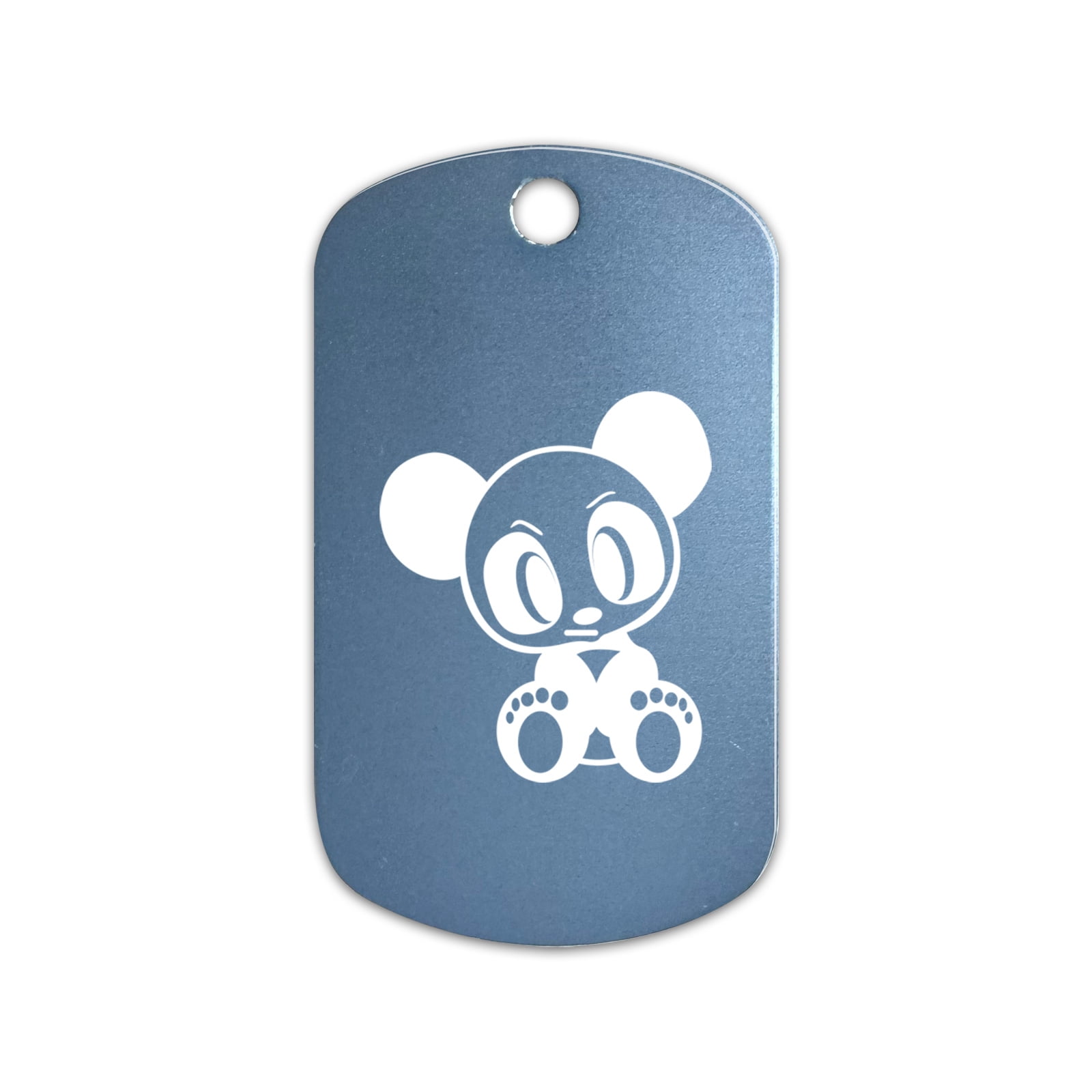 JDM Panda GI Dog Tag Aluminum Keychain - Light Blue - Walmart.com
