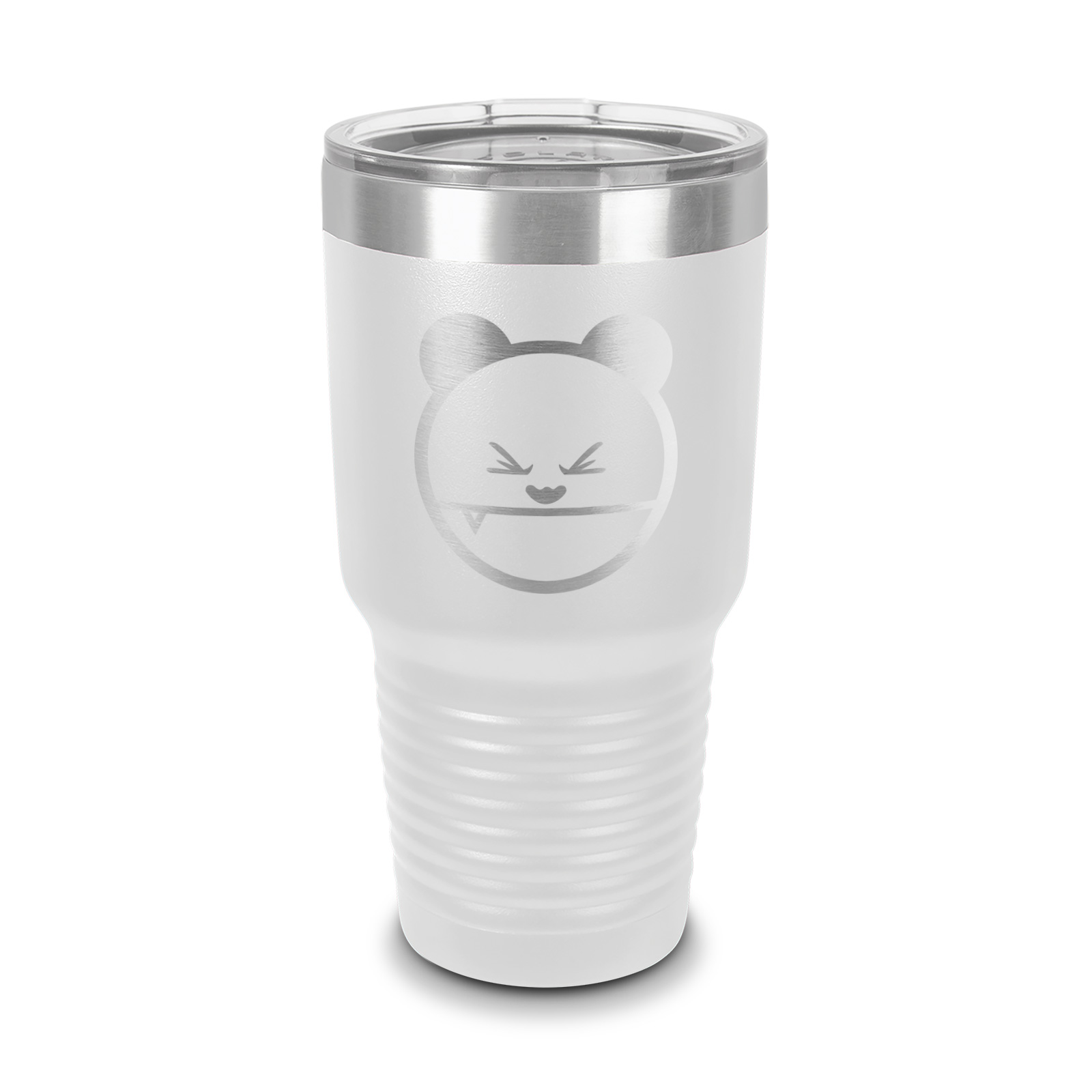 JDM Panda Tumbler 30 oz - Laser Engraved w/ Clear Lid - Stainless Steel ...