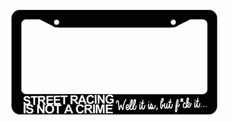 JDM Racing Race Drifting Drag Low Funny Black License Plate Frame ...