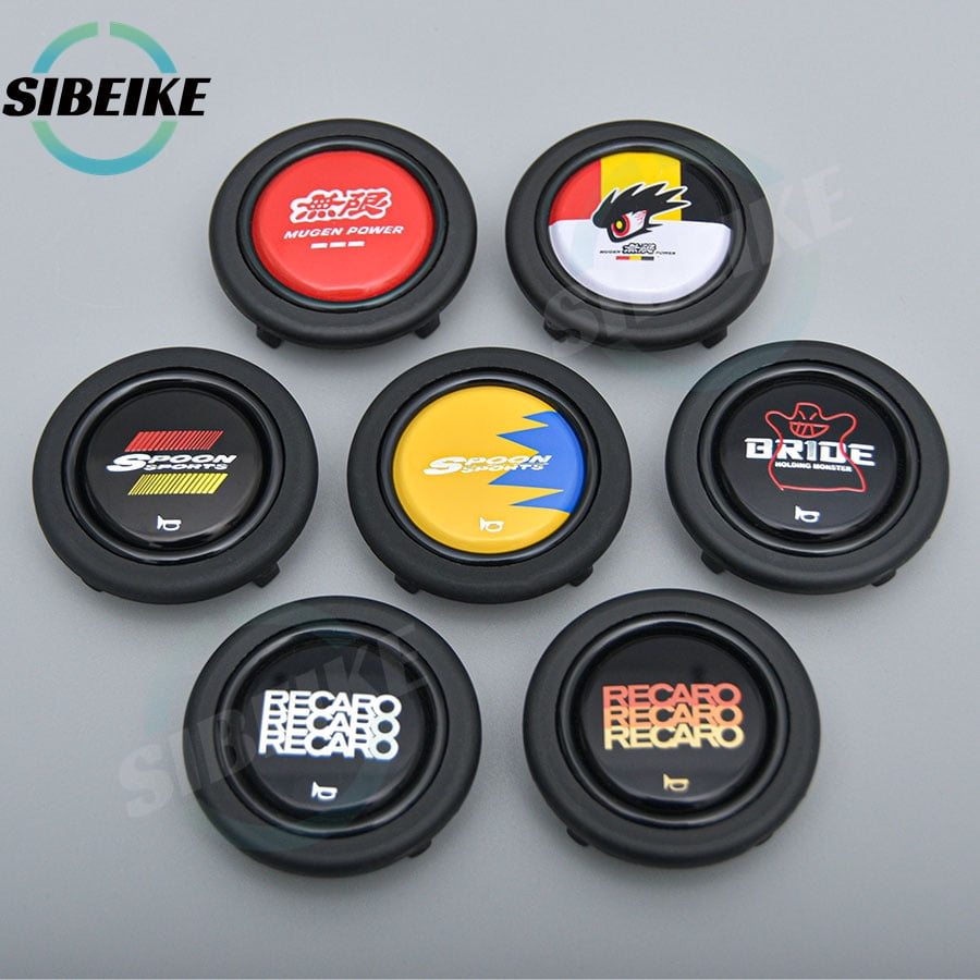 JDM Recaro Bride Spoon Style Steering Wheel Horn Button Mugen Horn Push ...