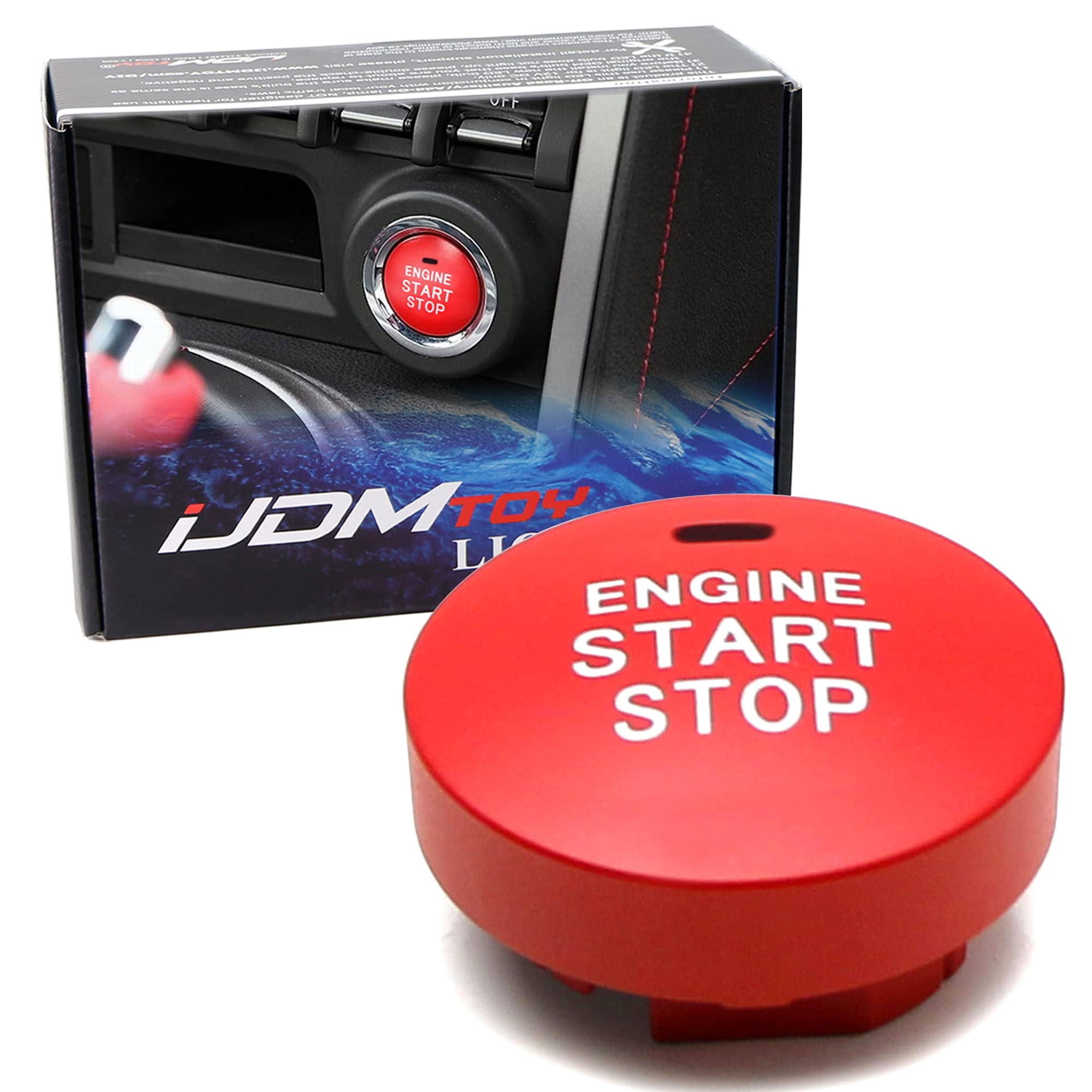 JDM Red Engine Push Start Button Replacement Cover For Subaru 2015-2021 ...