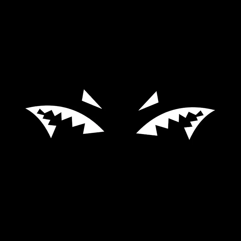 JDM Reflective Shark Fin Antenna Car Sticker Shark Mouth Vinyl Decal ...