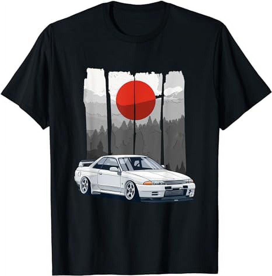 JDM Skyline R32 Car Tuning Japan Rising Sun Drift T-Shirt - Walmart.com