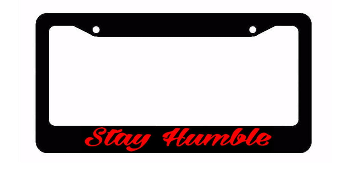 JDM Stay Humble Tuner Drifting Racing Bold Black License Plate Frame ...