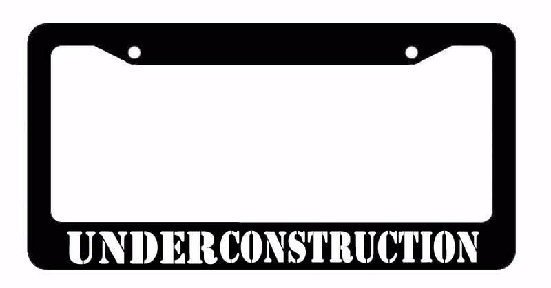 JDM Under Construction Tuner Drifting Mod. Black License Plate Frame ...