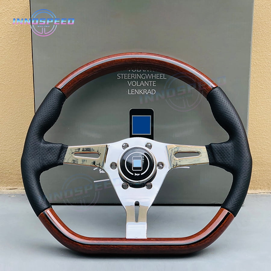 JDM Universal Racing Sport D Shape Steering Wheel Flat 14inch Classic ...