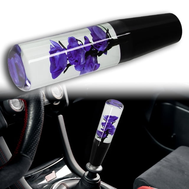 JDM VIP 20CM Clear Real Flowers Manual Gear Stick Shift Knob Lever ...