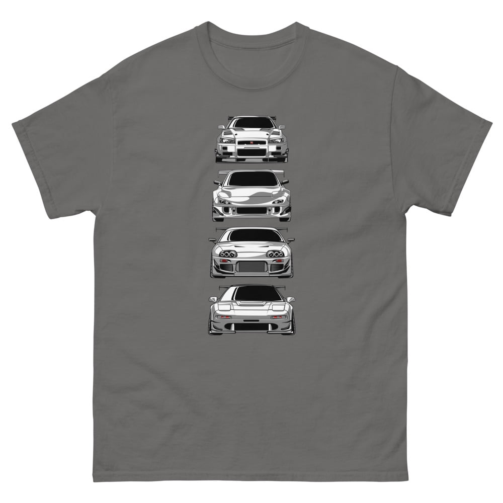 JDM kings supra rx7 GTR NSX t-shirt (Charcoal, L) - Walmart.com