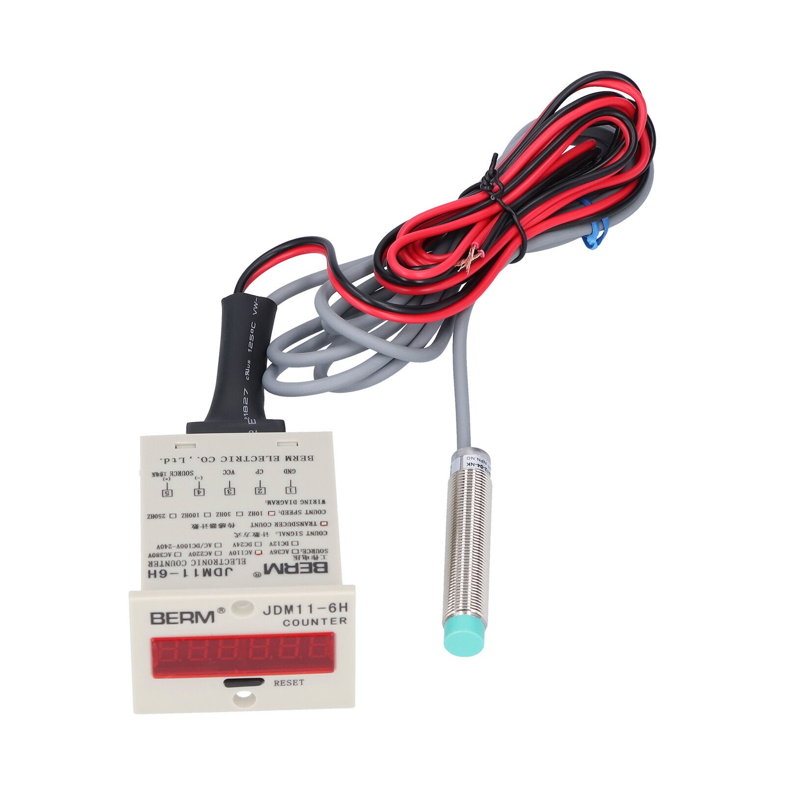 JDM11‑6H Accurate Contact Counting Induction Counter Meter Panel Reset ...