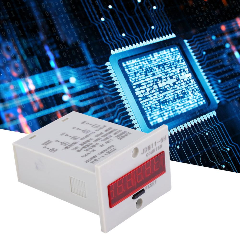 JDM11-6H Electronic Counter 6 Digits LED Digital Display Counter Relay ...
